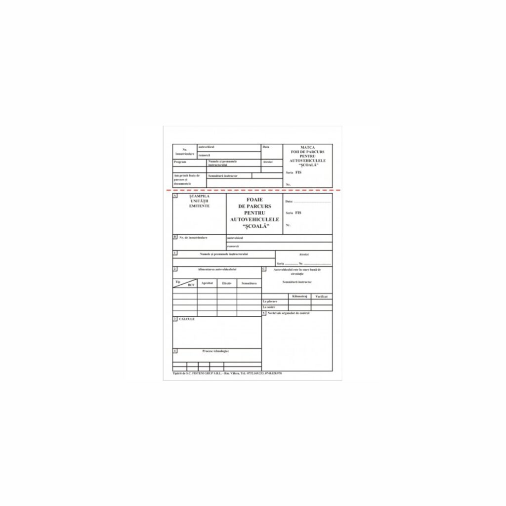 Foi de parcurs pentru scoli de soferi - Tipografia LogoPrint
